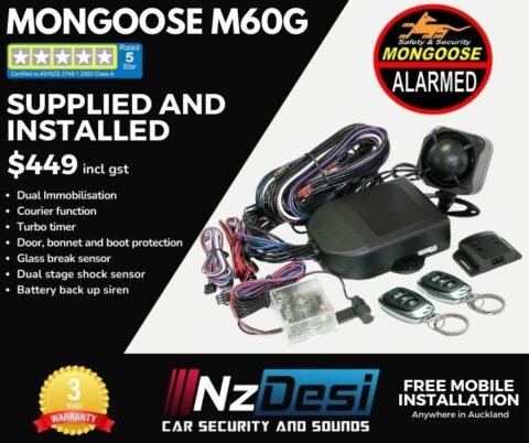 Buy | MONGOOSE M60G 5 STAR ALARM INSTALLED & FREE CALLOUT | On-Site ...